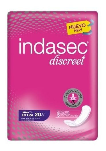 Indas En Farmaplus:Indasec Discreet Extra Para Pérdidas Leves Apositos ...