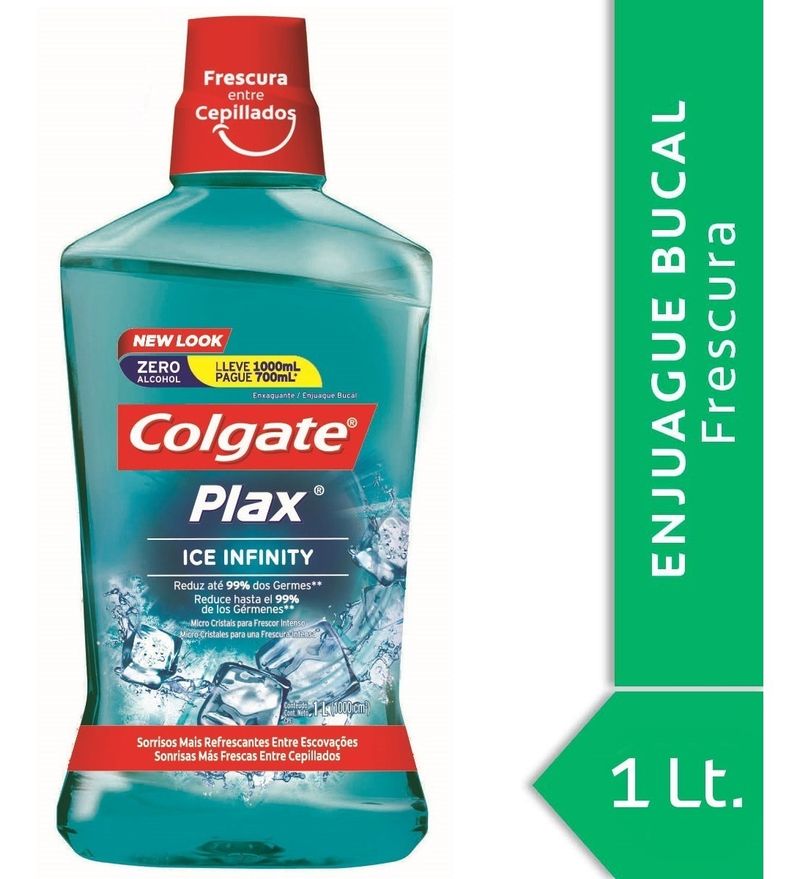Colgate Plax Ice Infinity Enjuague Bucal Sin Alcohol X1000ml - FarmaPlus