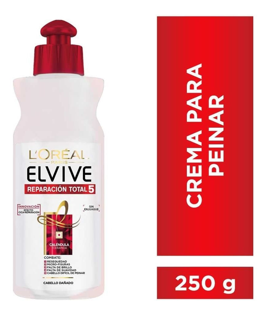 Elvive Crema Para Peinar Reparación Total 5 250ml - FarmaPlus Elvive Crema Para Peinar Reparación Total 5 250ml - FarmaPlus
