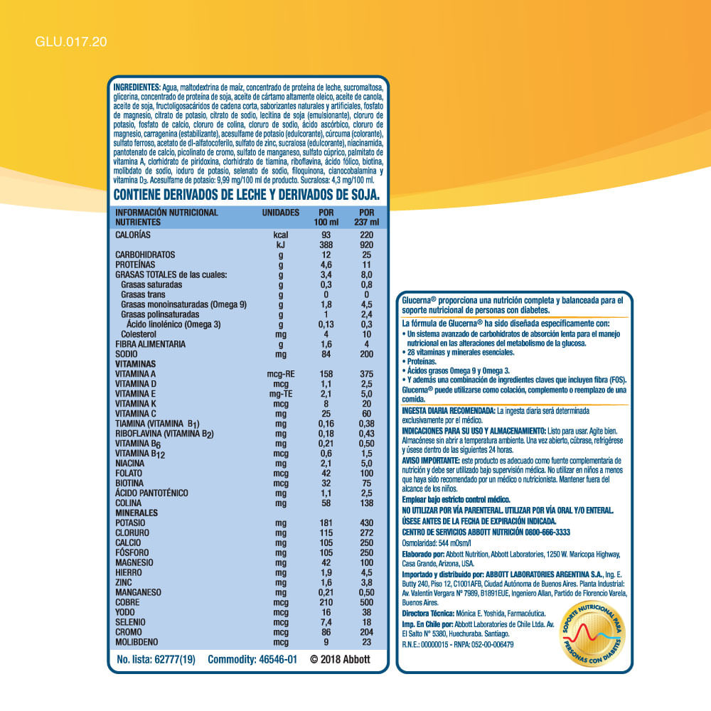 Glucerna Advance Shake Líquido Sabor Vainilla | Farmaplus - FarmaPlus