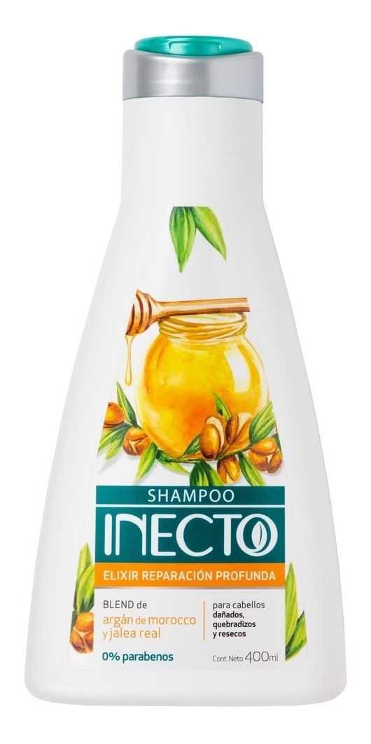 Inecto Shampoo Elixir Reparación Argan Y Jalea Real 400ml - FarmaPlus