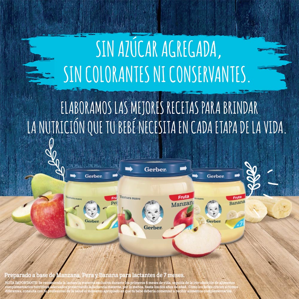 Gerber Puré De Manzana Para Bebés 113gr | Pedidosfarma - FarmaPlus