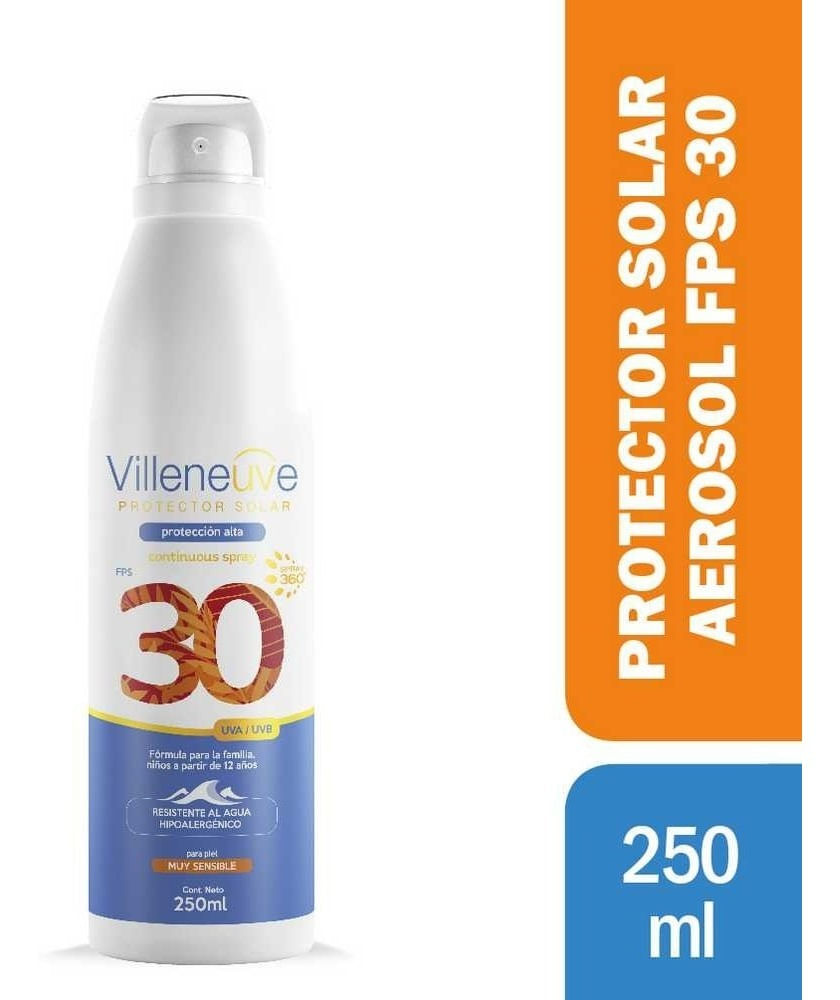 Villeneuve Protector Solar Fps30 Spray 250ml En FarmaPlus - FarmaPlus