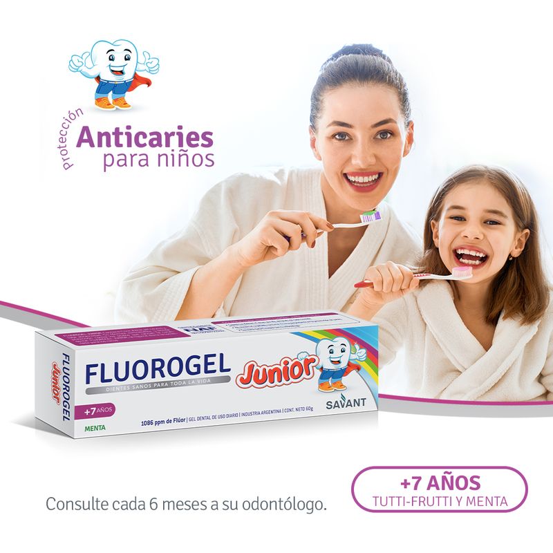 Fluorogel Junior +7 Años Menta Gel Dental 60g 1 Unidad En FarmaPlus ...
