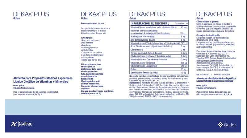 Dekas Plus Vitamina D E K Y A Gotas 60ml En FarmaPlus - FarmaPlus