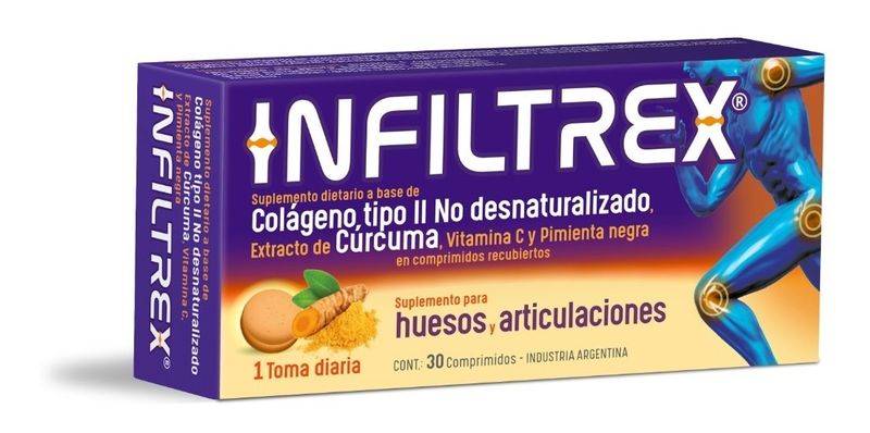 Infiltrex Colágeno Y Cúrcuma Huesos Y Articulaciones 30 Comp En ...
