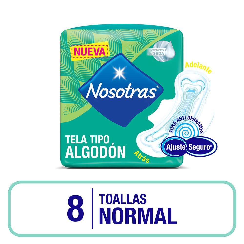 Nosotras Toallitas Higénicas Normal X 8 U - FarmaPlus