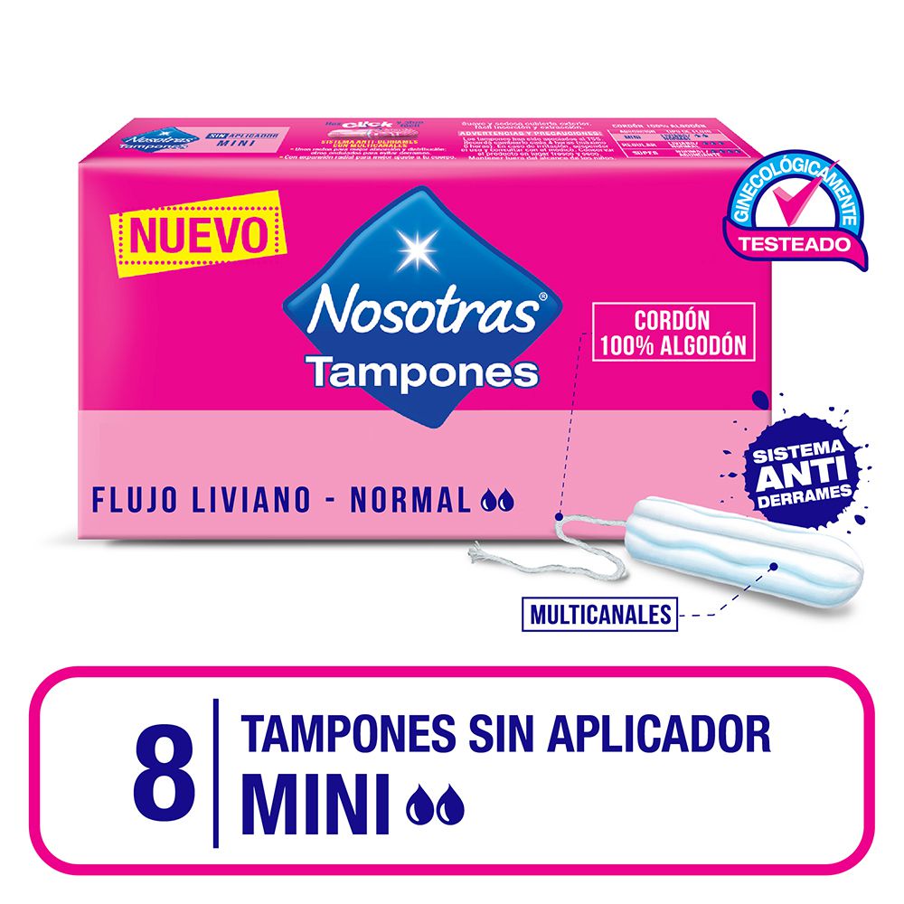 Nosotras Tampones Digital Mini X 8 Unidades - FarmaPlus