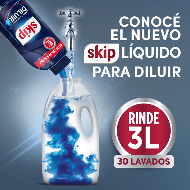 Skip Para Diluir Jabón Líquido 500 Ml + Botella 3l Reutiliza En ...