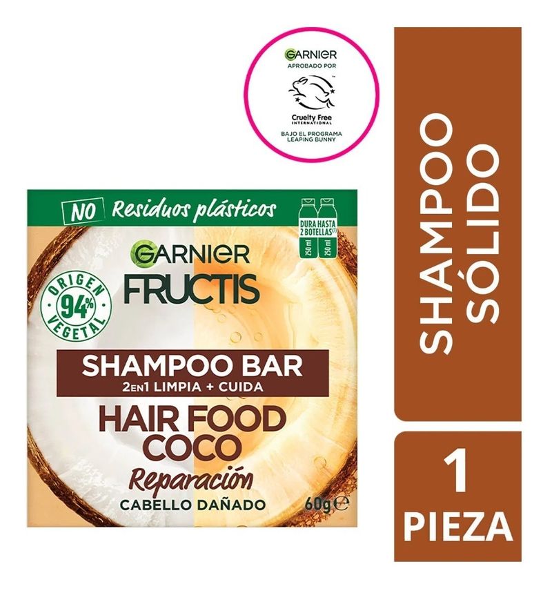Garnier en FarmaPlus : Garnier-Fructis-Hair-Food-Shampoo-Solido-Coco ...