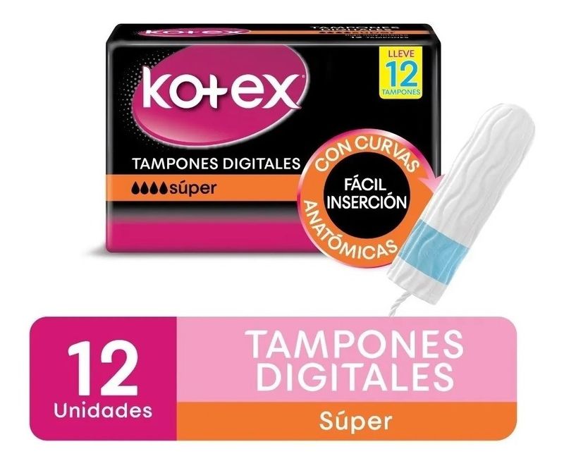 Kotex en FarmaPlus: Kotex Tampones Digitales Super 12 Unidades - FarmaPlus