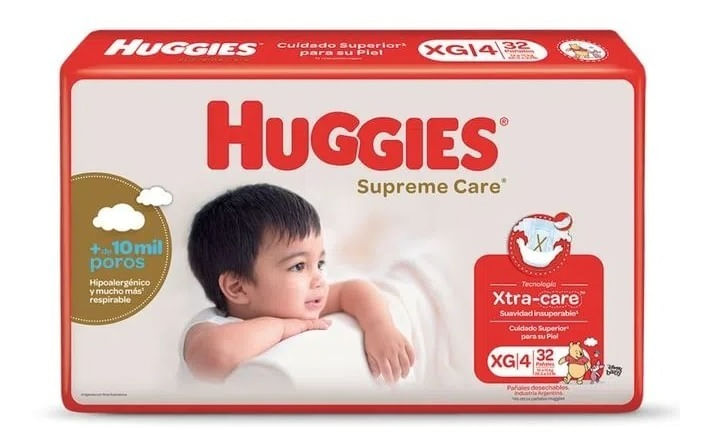 Huggies en FarmaPlus: Huggies Supreme Care Unisex Pañales Xg 32 unidades - FarmaPlus