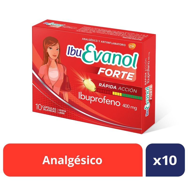 Ibuevanol en FarmaPlus: Ibuevanol Forte x 10 capsulas Blandas - FarmaPlus
