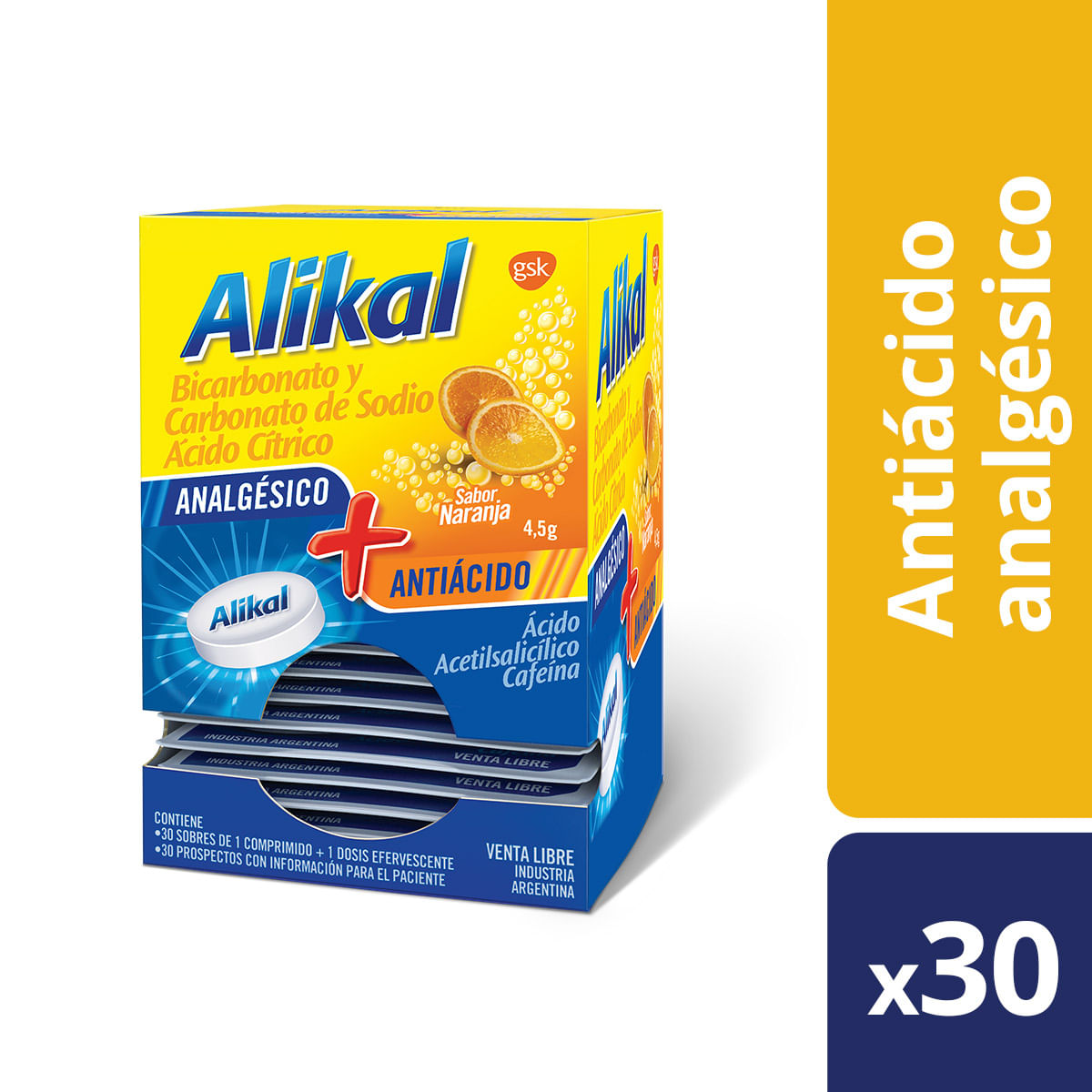 Alikal en FarmaPlus: Alikal Naranja x30 sobres - FarmaPlus