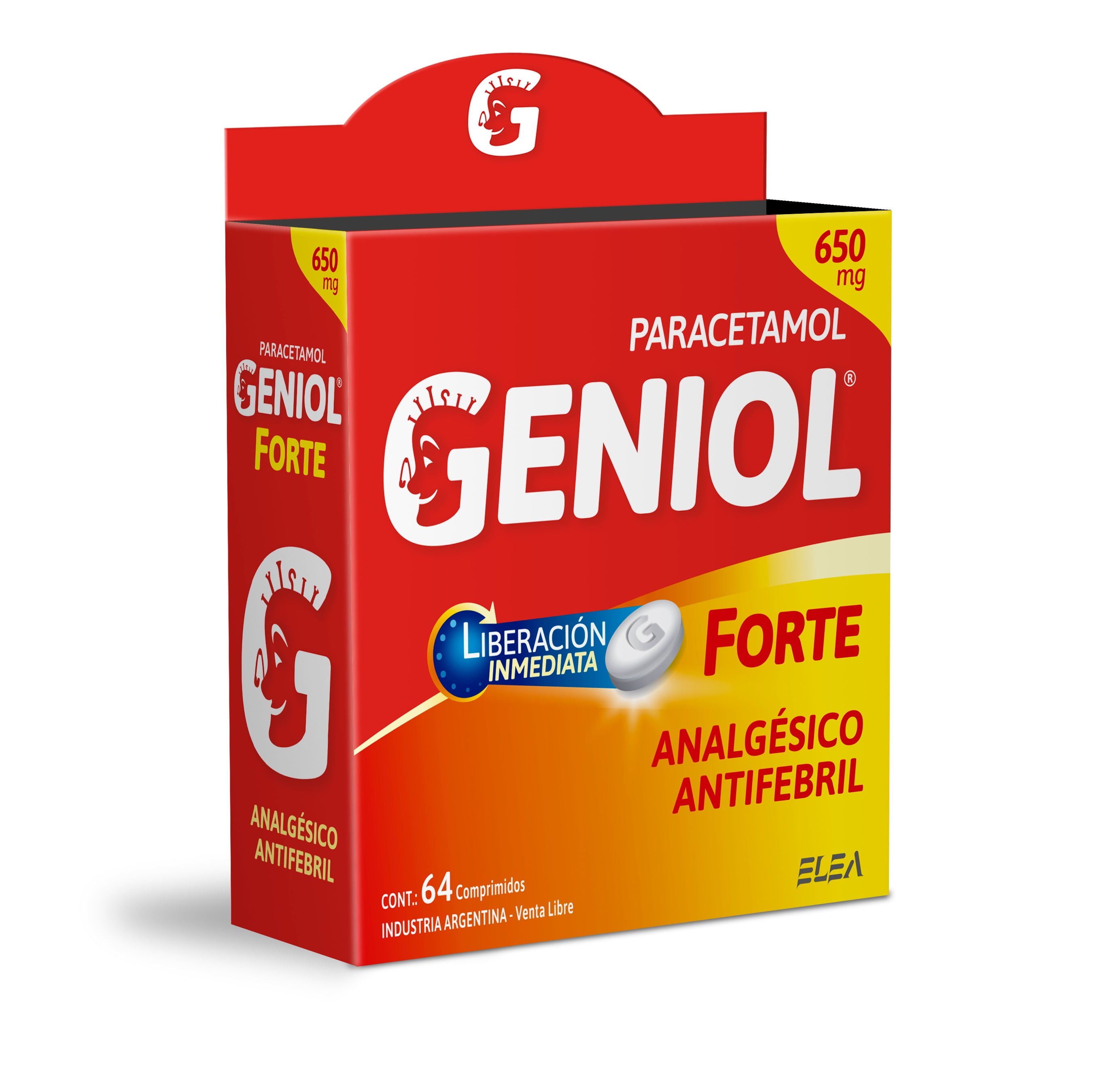 Geniol Forte 650mg x64 Comprimidos | Máxima Potencia - FarmaPlus