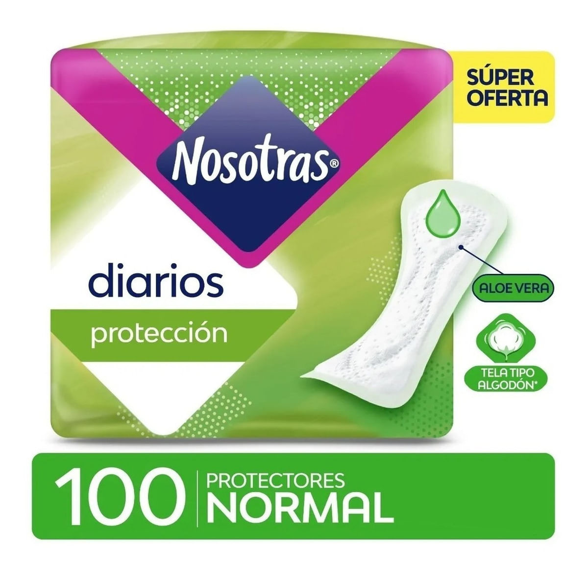 Nosotras en FarmaPlus: Nosotras Protector Diarios Normal 100 Unidades ...
