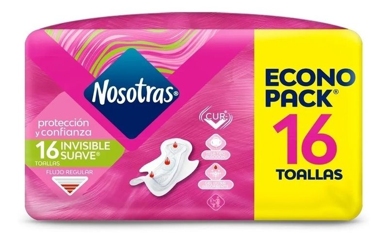 Nosotras en FarmaPlus: Nosotras Toallitas Femeninas Invisible Tipo ...