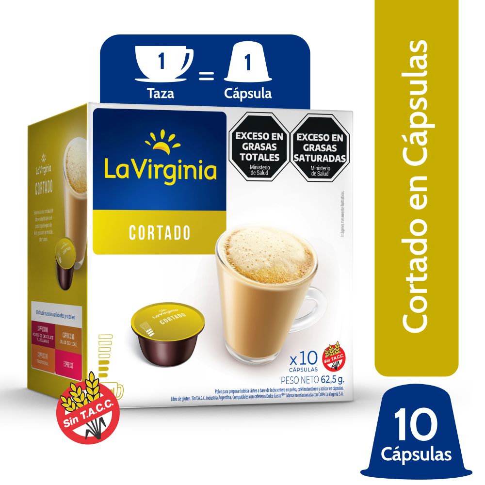 La Virginia en FarmaPlus: La Virginia Cafe En Capsulas Cortado X 10 ...