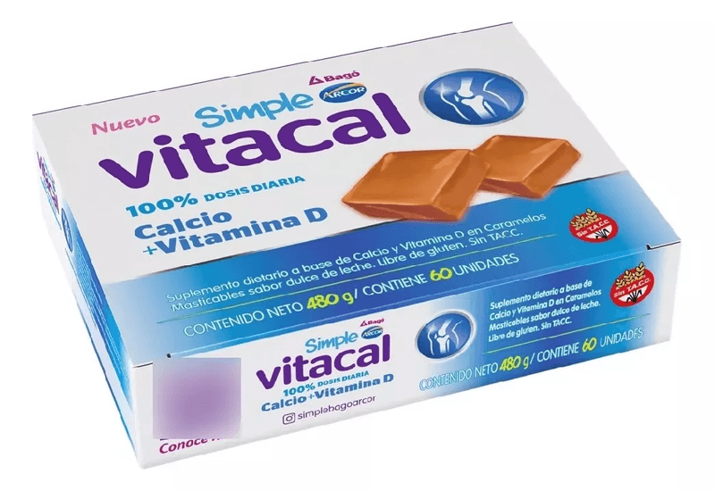 Simple Vitacal Farmaplus Calcio + Vit D 480g Sabor Dulce De Leche ...