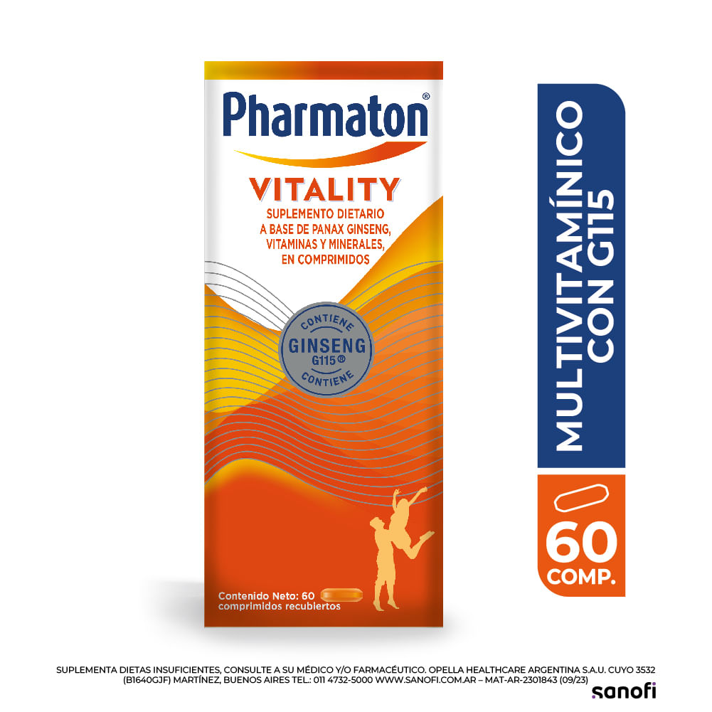 Pharmaton Farmaplus Vitality Suplemento Ginseng Vitamina Minerales 60c ...