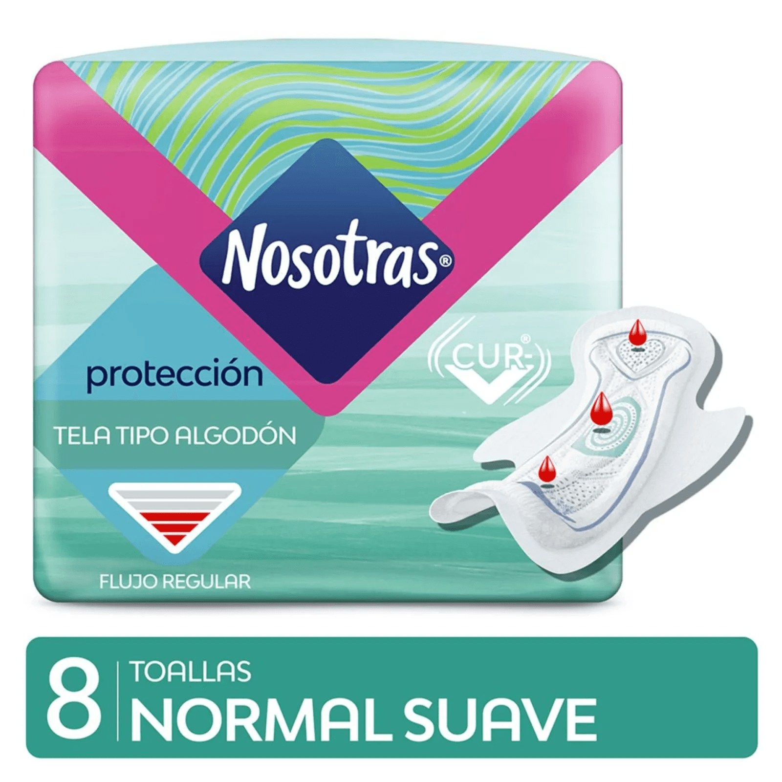 Nosotras Farmaplus Toalla Normal Curv 8 Unidades - FarmaPlus
