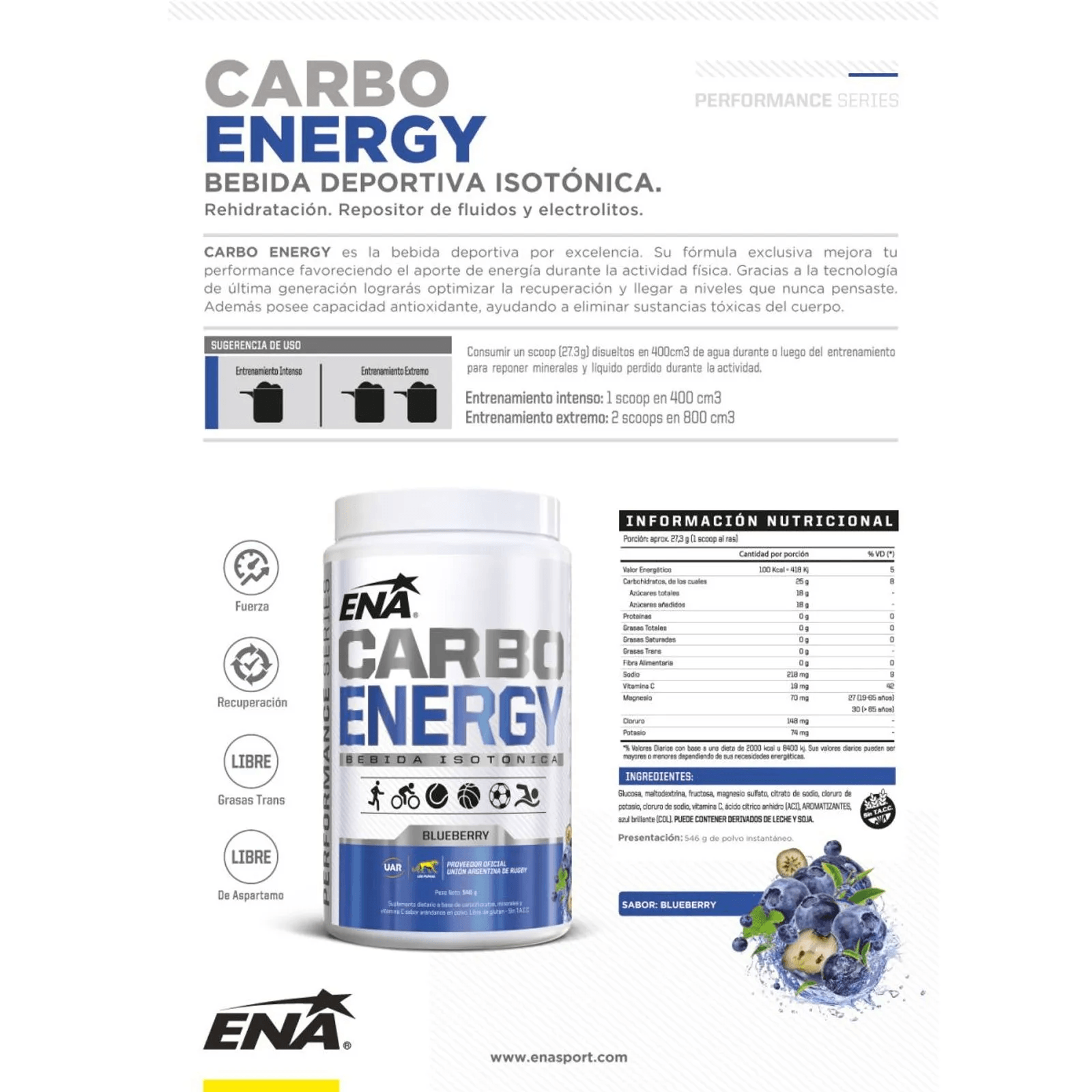 Ena Farmaplus Carbo Energy Energía Hidratación Isotónica Sabor ...