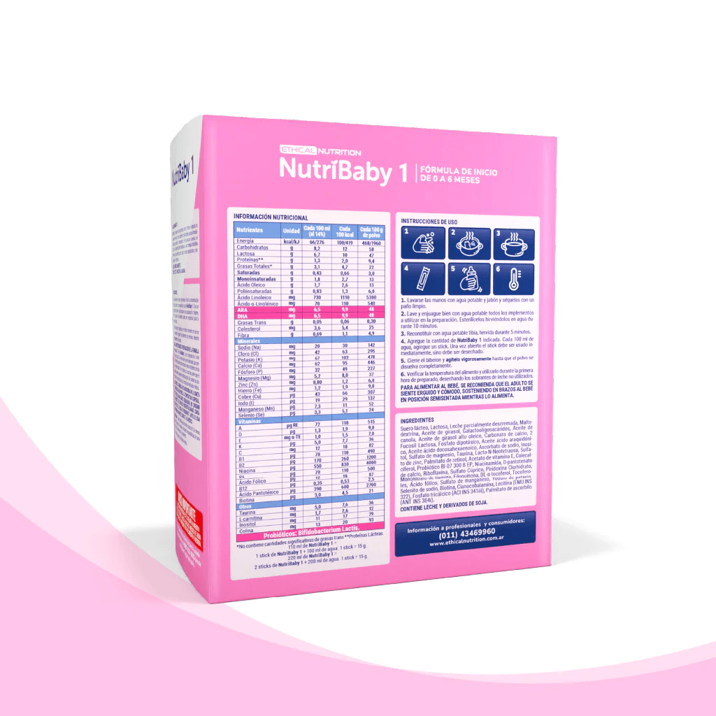 Nutribaby Farmaplus Hmo Leche Fórmula Infantil Etapa 1 Sticks 15 ...