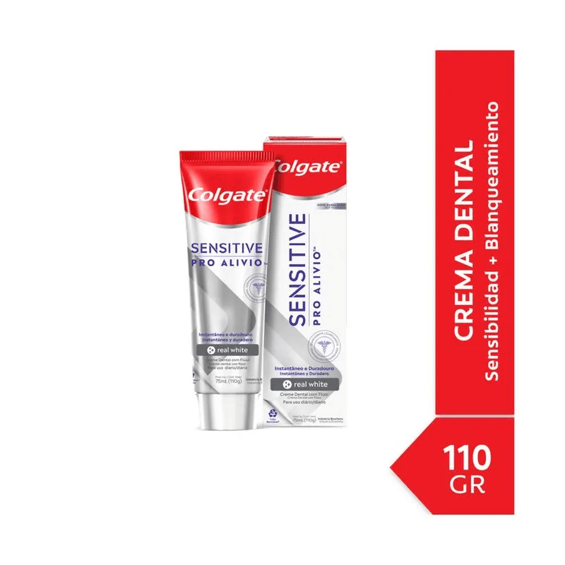 Colgate Sensitive Pro Alivio Real White Crema Dental 110g - FarmaPlus