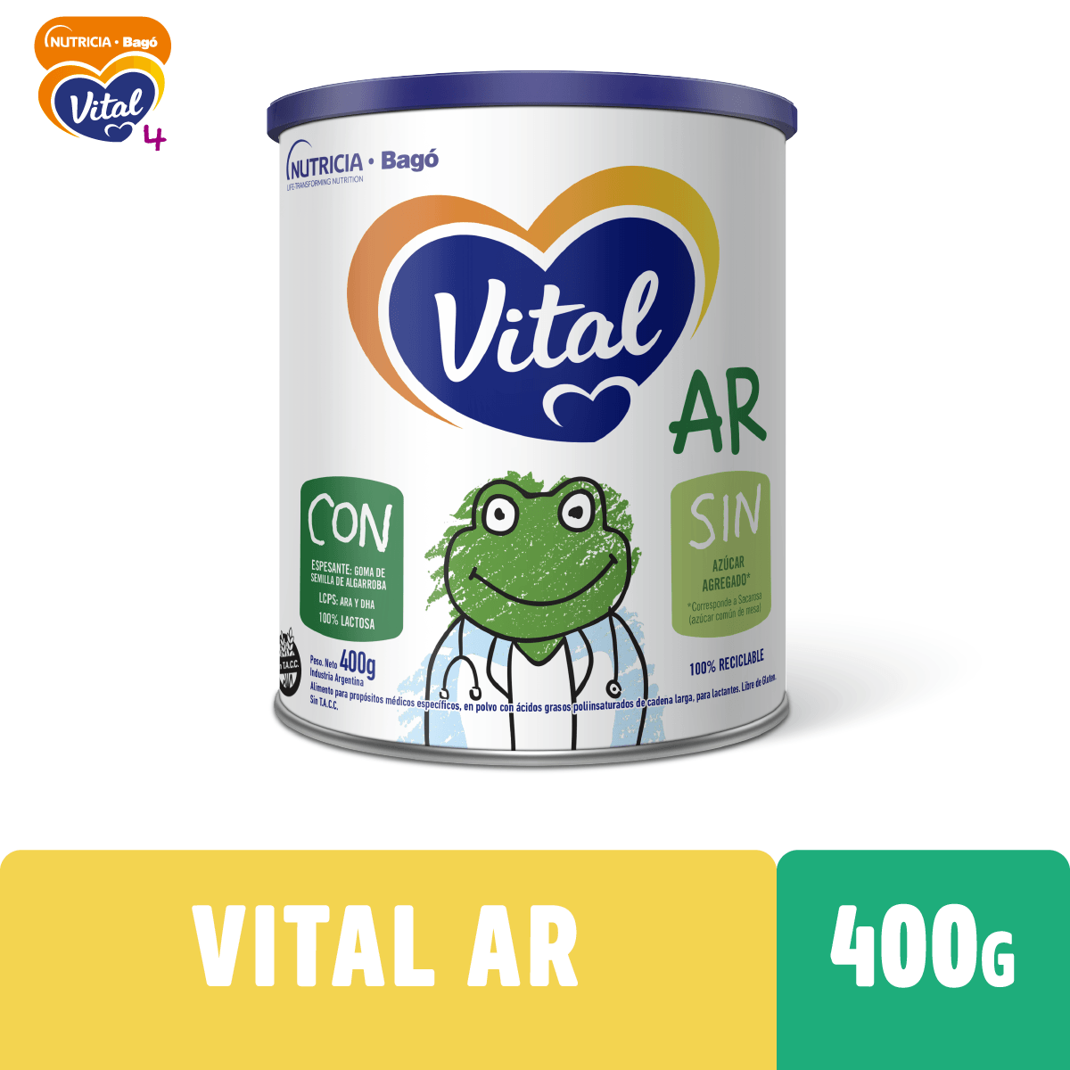 Vital en Pedidosfarma: AR Antireflujo - Formula en Polvo: 1 Lata de ...