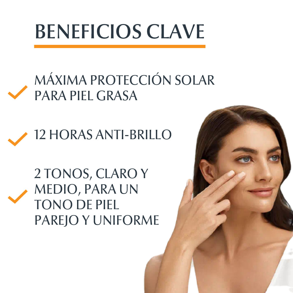 Protector solar Eucerin Farmaplus Oil Control Sun Face Toque Seco Tono ...