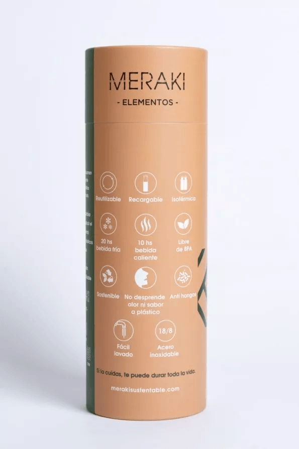 Botella Isotérmica Reutilizable Meraki Farmaplus 600ml Tierra Verde ...