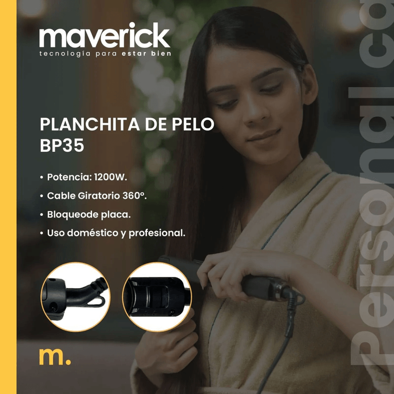 Maverick Farmaplus Planchita De Pelo 30w Bp35 - FarmaPlus
