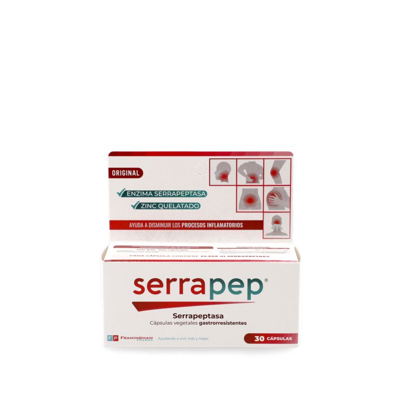 Serrapep Antiinflamtorio Natural 30 Capsulas Framinghan Farmaplus ...