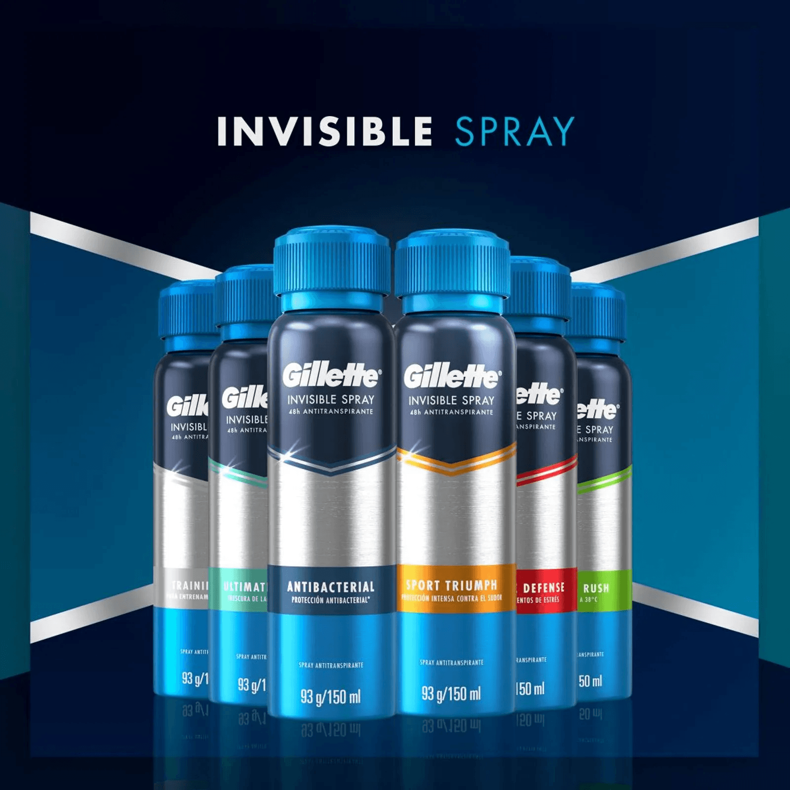 Antitranspirante Gillette Farmaplus Antibacterial Spray 150ml - FarmaPlus