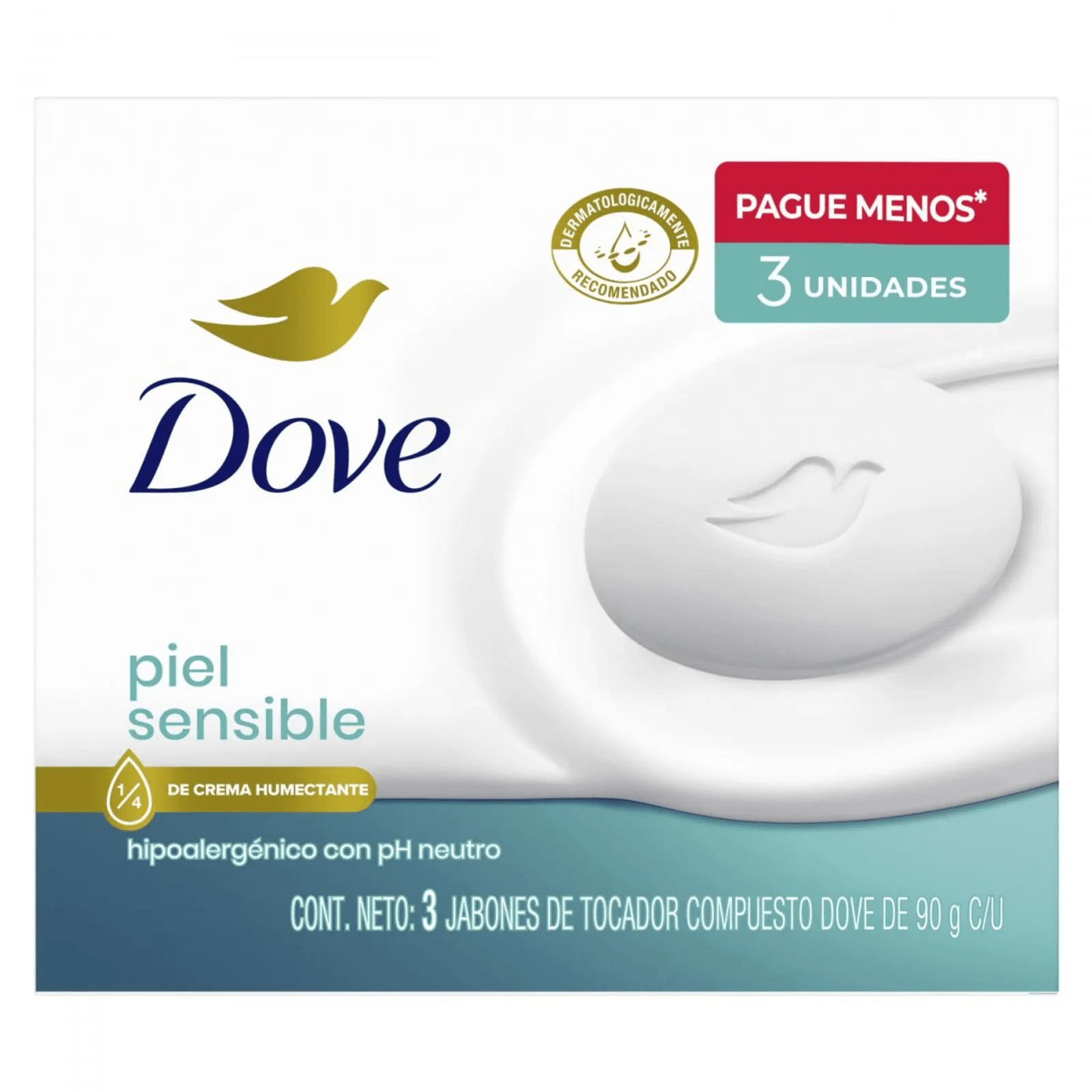 Jabón En Barra Dove Farmaplus Piel Sensible Ph Neutro X3 Multipack 90g ...