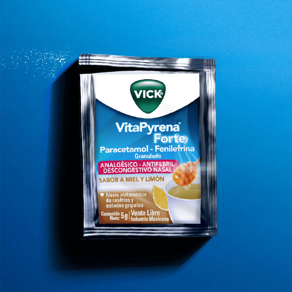 Vick Farmaplus Vitapyrena Forte Analgésico Antifebril Descongestivo 5 ...