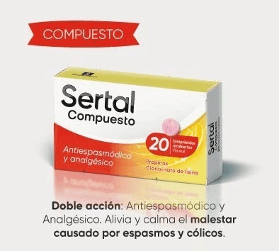 Sertal Farmaplus Compuesto VL Antiespasmódico y Analgésico 20 ...
