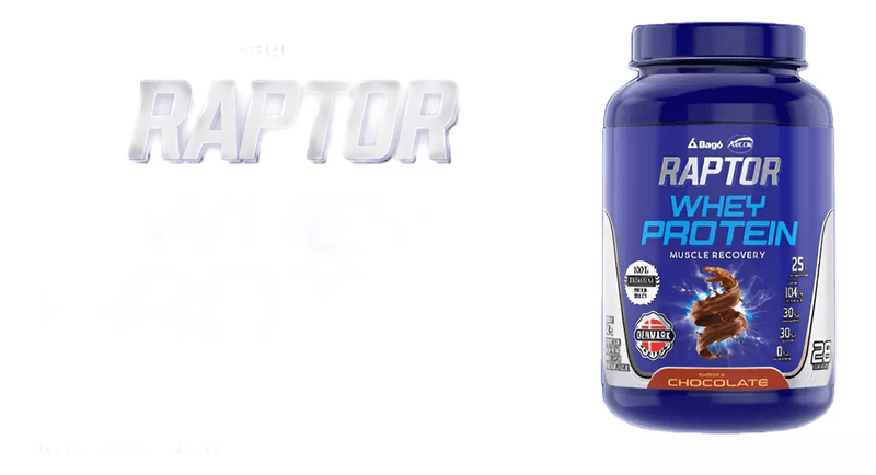 Proteínas Raptor Farmaplus Whey Protein Sabor Chocolate 1008g - FarmaPlus