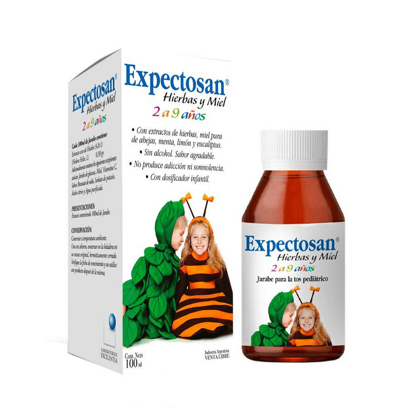 Expectosan Farmaplus Hierbas y Miel de 2 a 9 Años Jarabe para la Tos ...