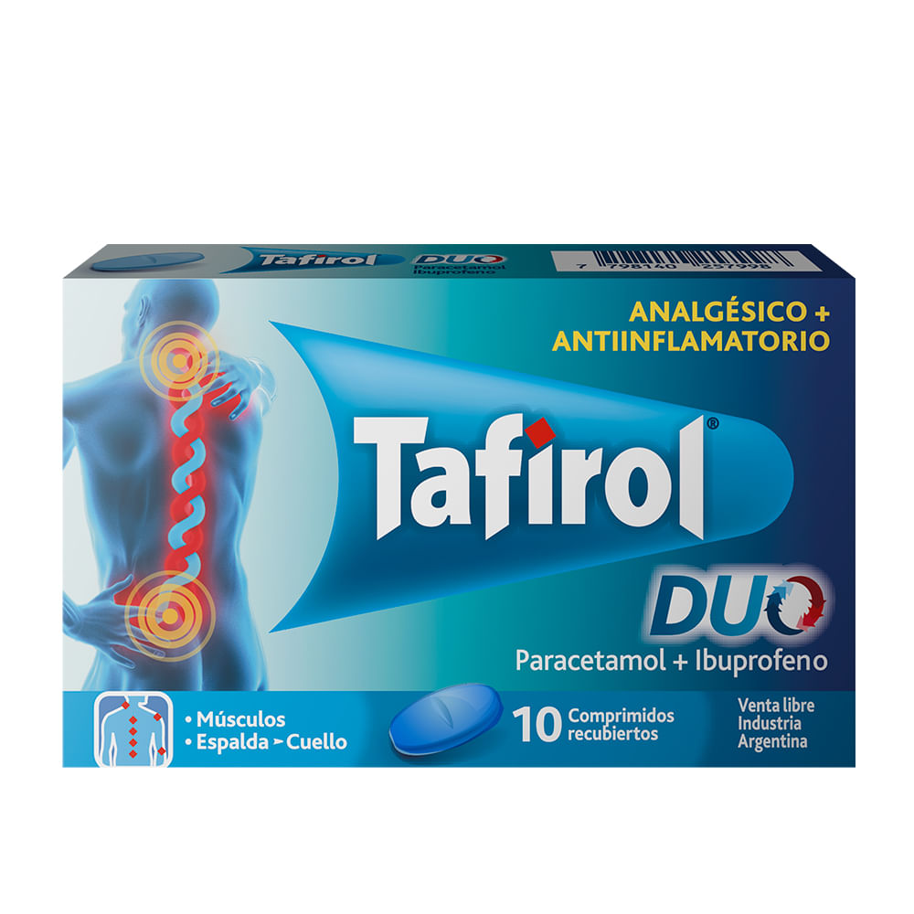 Tafirol Duo x10 Comprimidos | Dolor Muscular y Contracturas - FarmaPlus