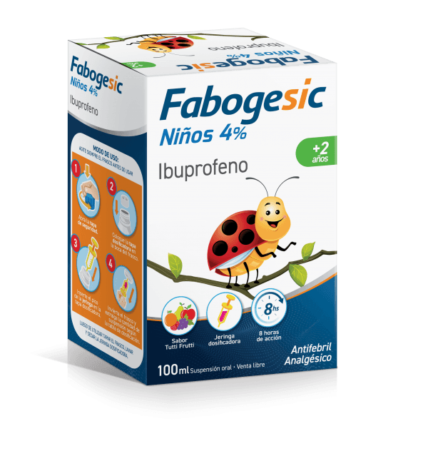 Fabogesic Ibuprofeno 4% Suspensión Oral 100ml - FarmaPlus