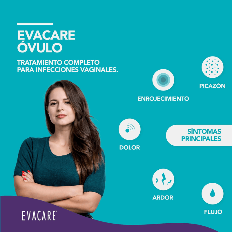 Evacare Farmaplus Óvulos Tratamiento de las Infecciones Vaginales 1 óvulo - FarmaPlus