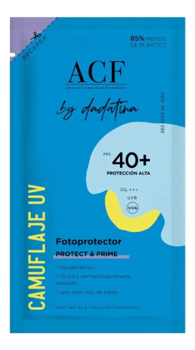 Recarga Protector Solar Acf en Farmaplus By Dadatina Sin Color 40fps ...